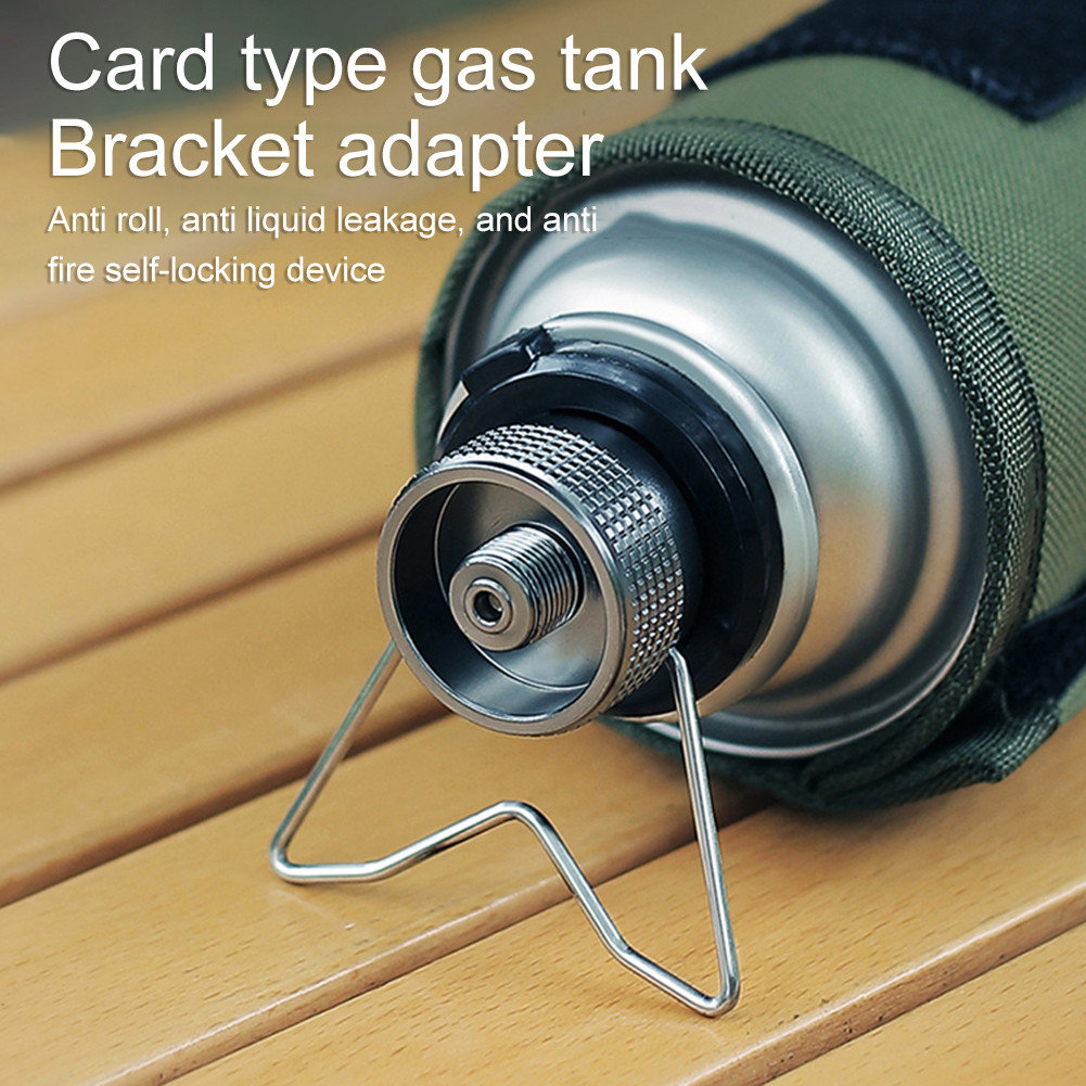 WE★ 2Pcs Propane Adapter Butane Gas Adapter with Bracket Camping Stove ...