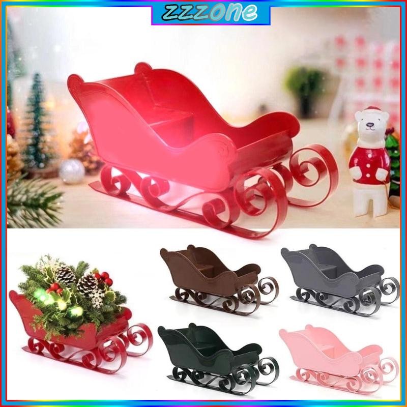 zzz Santa Sleigh Christmas Decoration Candy Dish Table Centerpiece ...