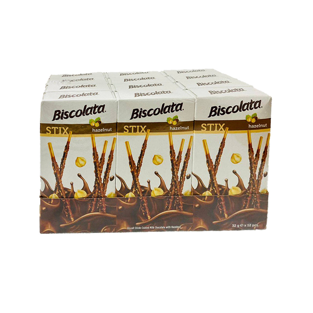 Biscolata Stix Hazelnut Chocolate (32g) - 1 Box (Pack of 12) | Shopee ...