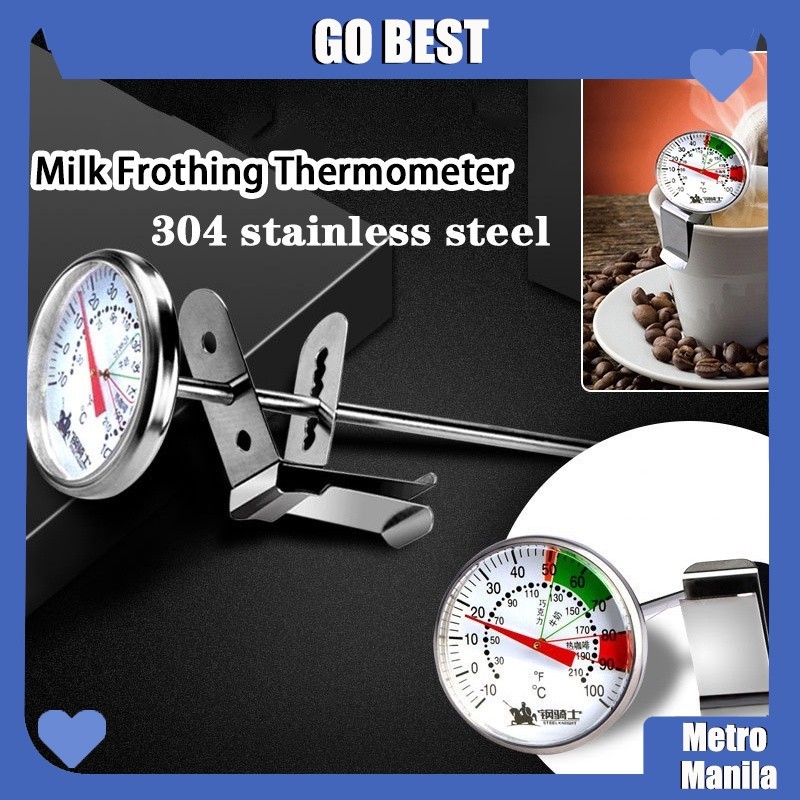 304 Stainless Steel Milk Frothing Thermometer Hanging Instant Read Big ...