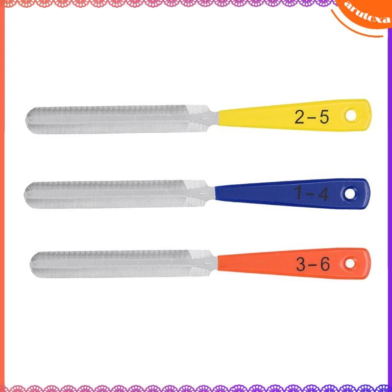[Arutoxa] Guitar Nut File Set 3 Double Sided Fret Files for Guitar ...