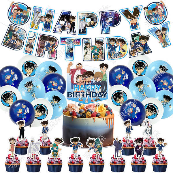 happy birthday banner happy christening banner Anime Detective Conan ...