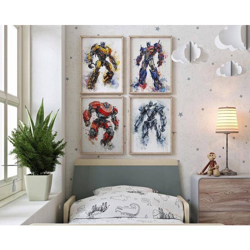 Watercolor Transformers Print Digital Download Transformer Poster ...