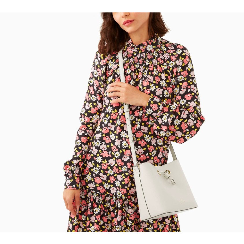 AUTHENTIC/ORIGINAL KateSpade KS Sadie Bucket Bag in White Parchment ...