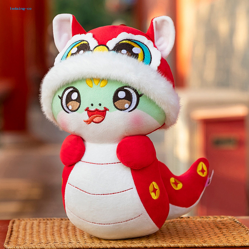 ledaing Chinese New Year Snake Mascot Comfortable Snake Plush Doll 2025 ...