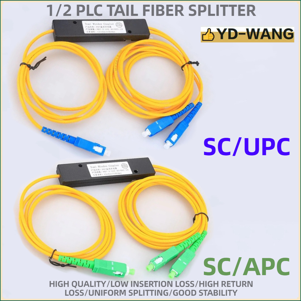 SC 1X2 PLC Singlemode Fiber Optical Splitter Fbt Optical Coupler SC APC ...