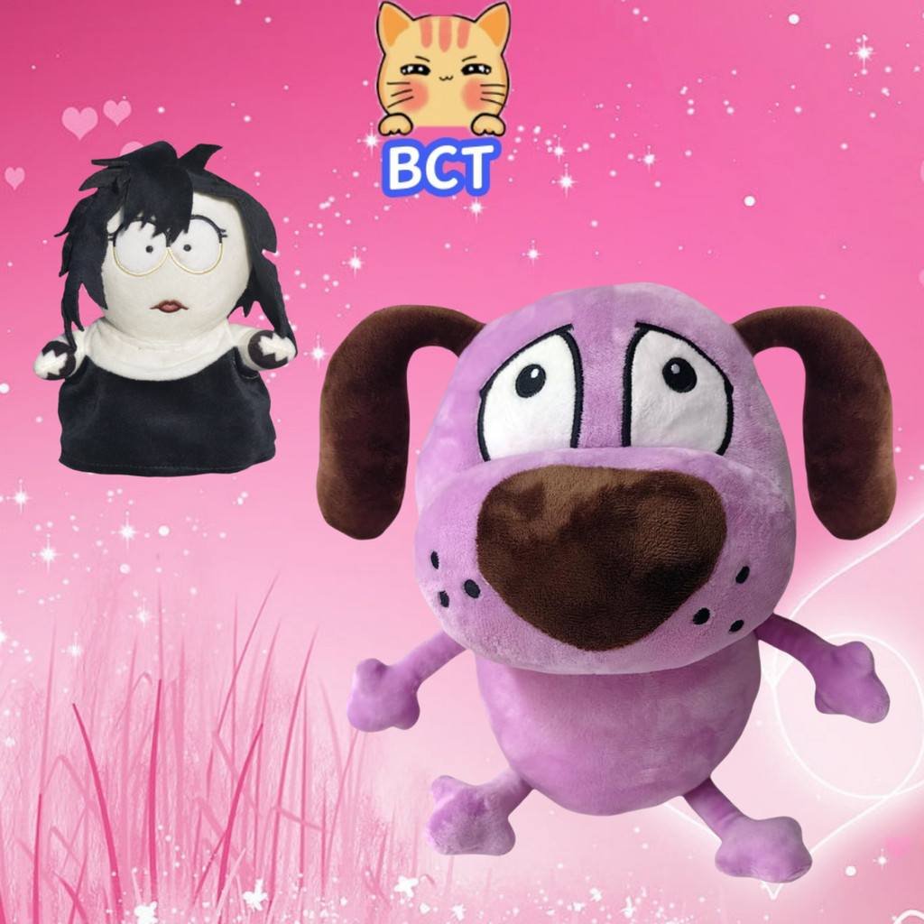 BCT The Cowardly Dog Courage Plush Toys COURAGE Doll Kawaii Purple Dog ...