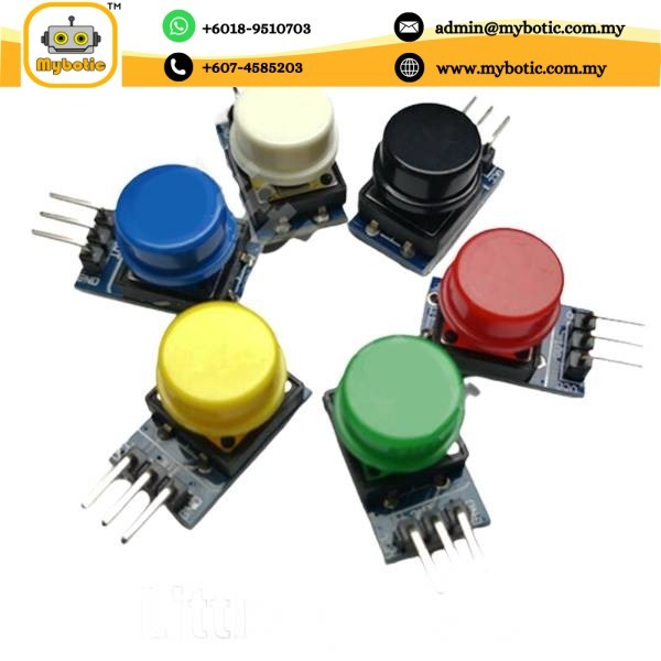 Arduino Push Button Module B3F (Green, Blue, Red, Yellow, White, Black ...