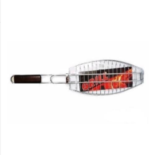 BBQ Fish Grill Basket Rustproof Stainless Steel Portable BBQ Rack ...