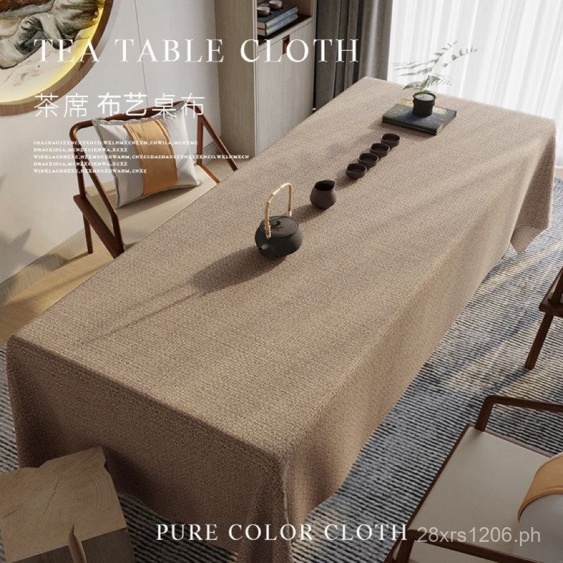 Cotton Linen Thickened Coffee Table Cloth New Chinese Style Tea Table ...