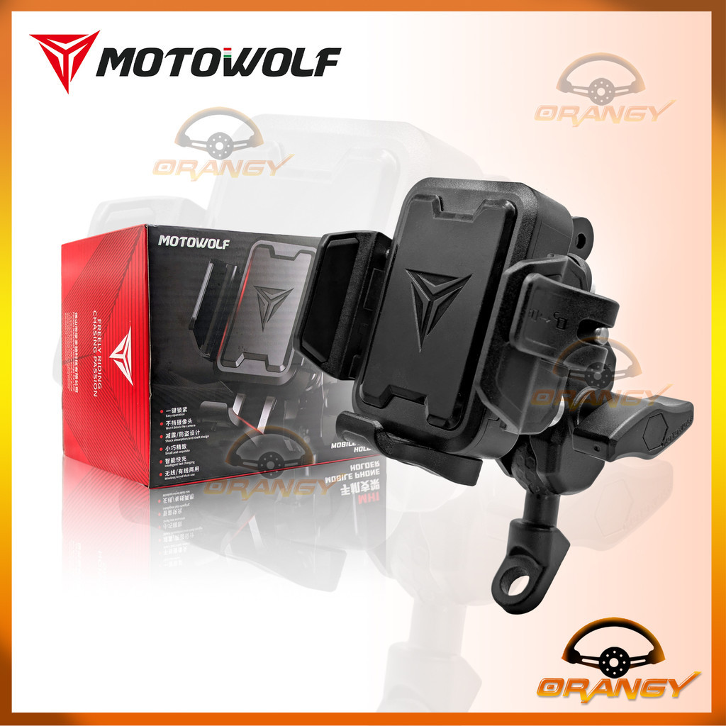 Motowolf MH1 Phone Holder without USB Charger - Mirror Type | Shopee ...