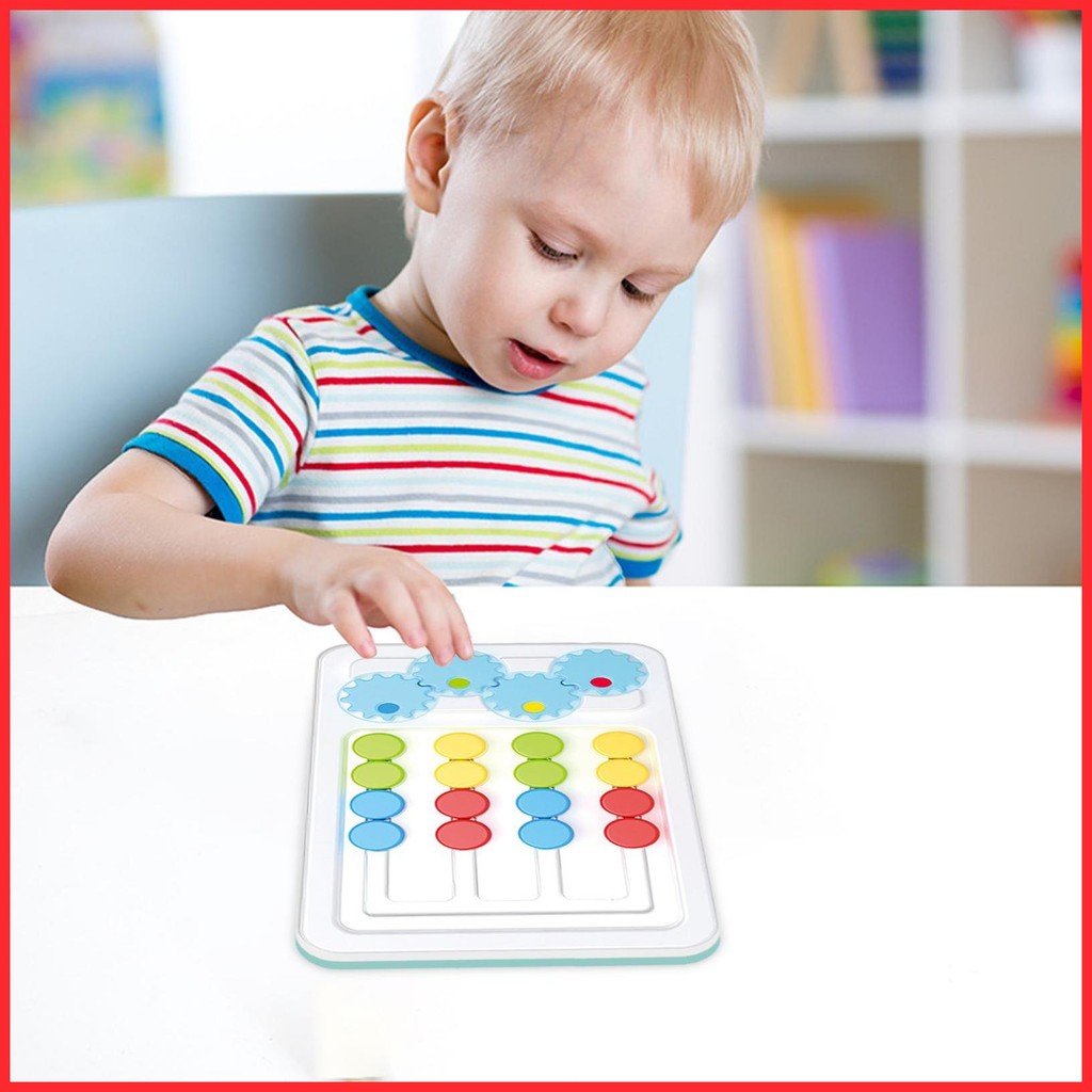Slide Puzzle Game Wooden Kids Slide Puzzle Brain Teaser Logical ...