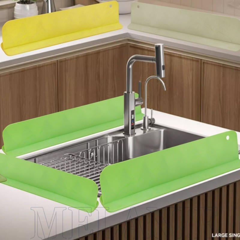 Kitchen Sink Water Splash Guard - Waterproof Splatter Plate - Reusable ...