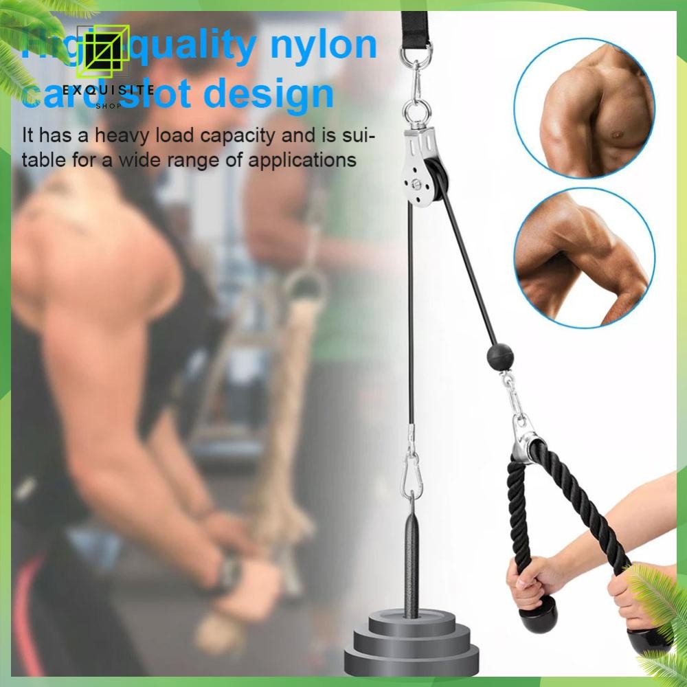 【EST】 Fitness DIY Pulley Cable Machine Attachment LAT Pull Down Cable ...