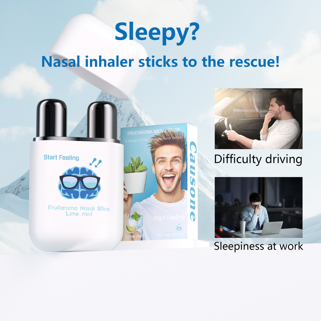 Nasal Stick Double-Hole Nasal Handy Tool Fruit Flavor Cooling Oil Class ...