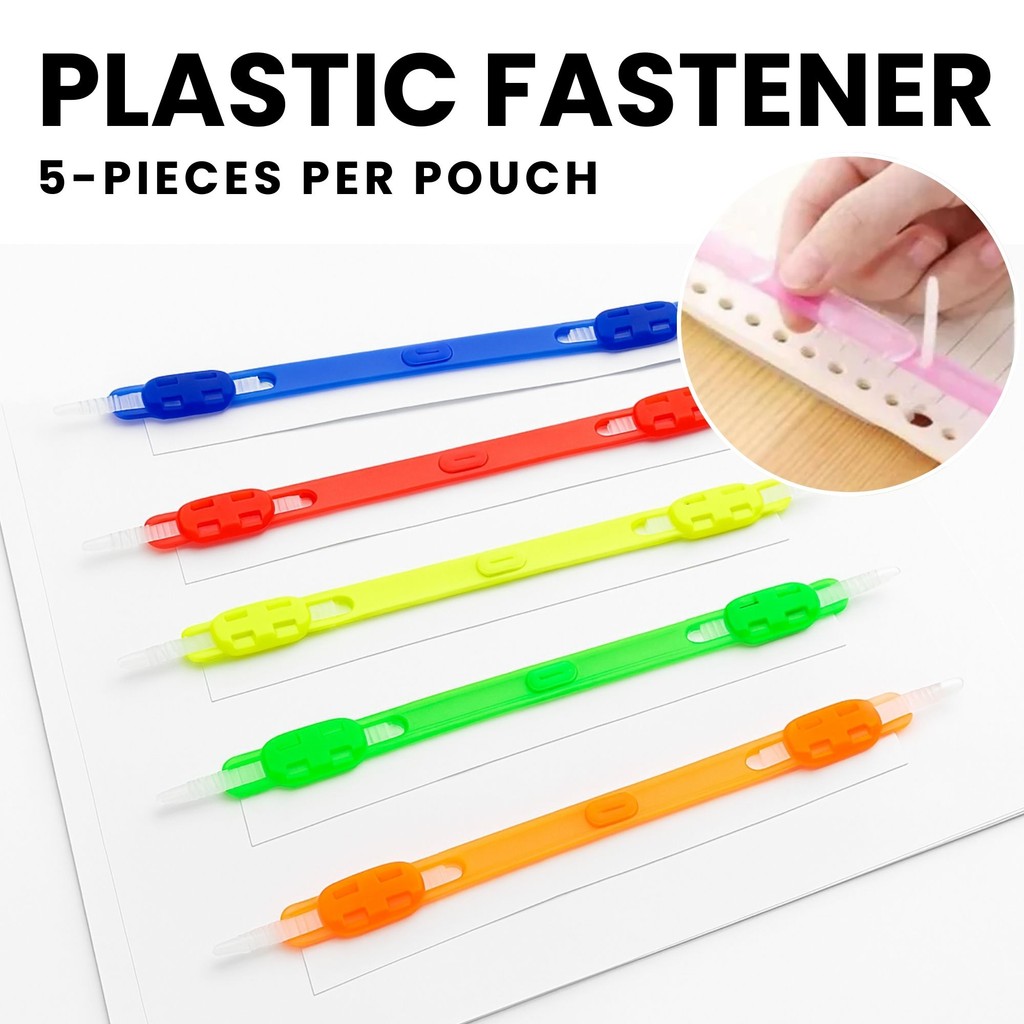 Wintop Hardlock Plastic Paper Fastener 70mm Expandable 5pcs/Pouch ...