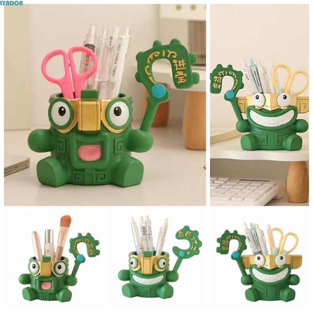 LYNDON Boundary Beast Pen Holder, Ne Zha Ornament Boundary Beast Storage Box, Stationery Storage ...