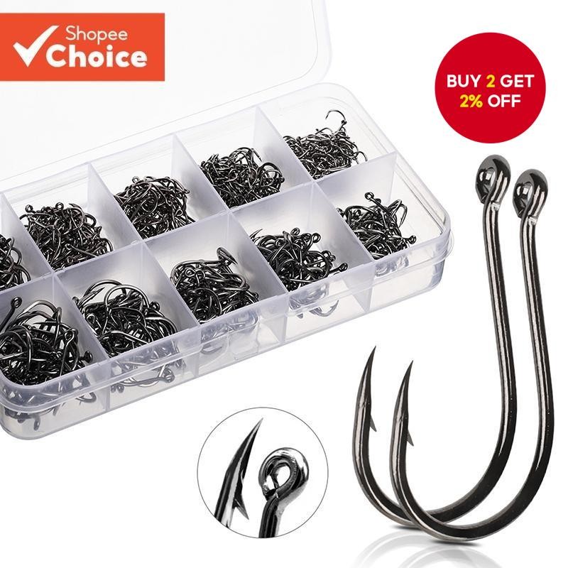 Fishing Fishhook Set Mixed Size High Carbon Steel Carp Rope Fishing ...