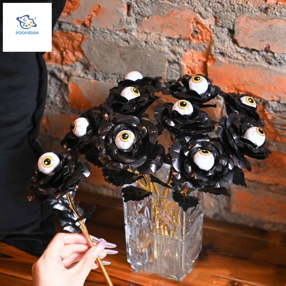 ROOKIEDD4 10Pcs Halloween Eyeball Rose, Artificial Eyeball Design ...