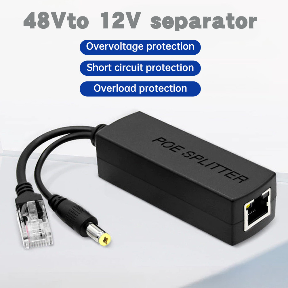 Home POE Splitter Active POE DC 48V to 12V 2A Splitter Power Over ...