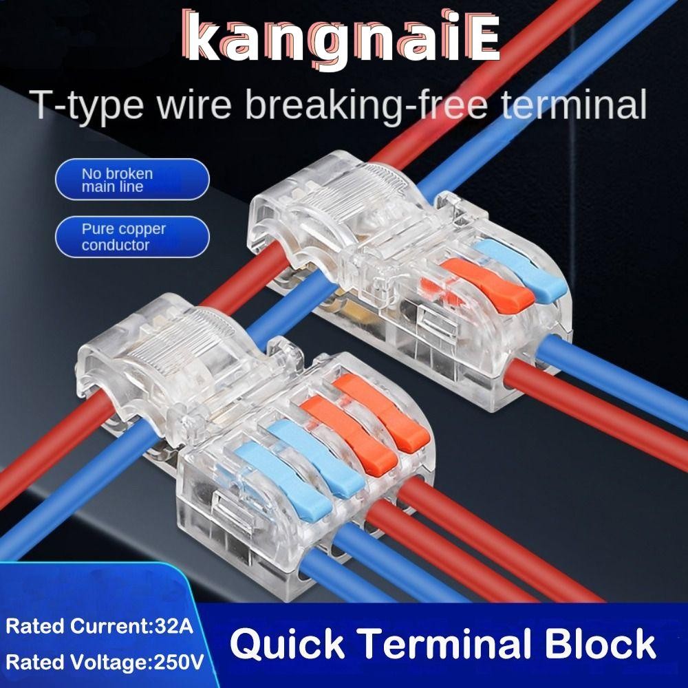 KANGNAI Quick Terminal Block, T type Mini Wire Connector, Docking ...