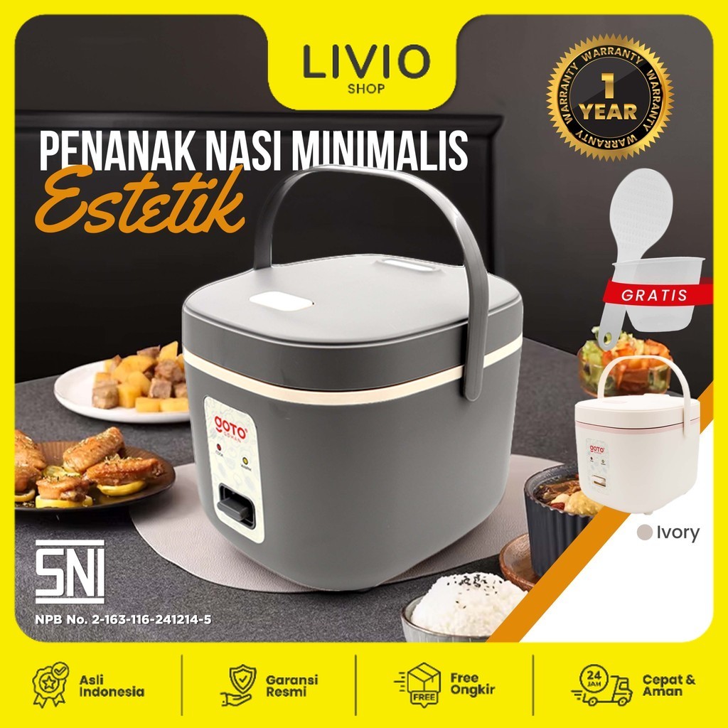 Goto Gohan Rice Cooker Magic Com Rice Cooker Low Watt Non-Stick 1L ...