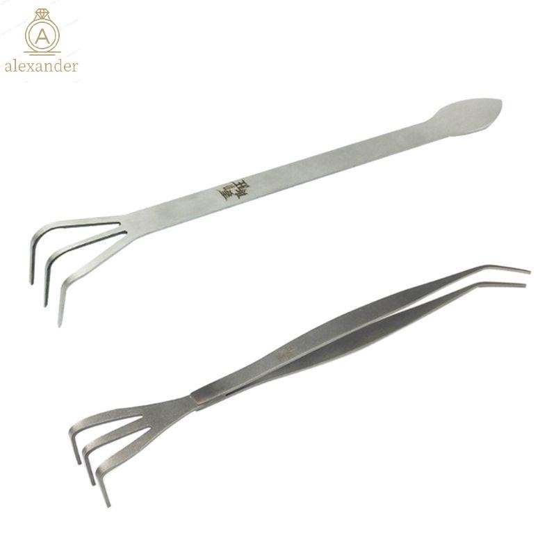 Alex Gardening Rake 3-Prong Stainless Steel Loosen Soil Root Rake ...