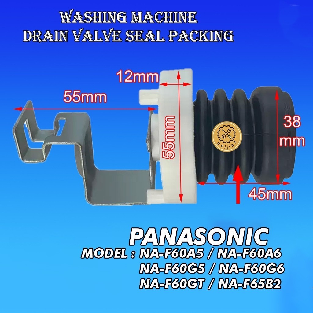 NA-F65B2 Washing Machine Panasonic Drain Valve Packing Frame Seal ...