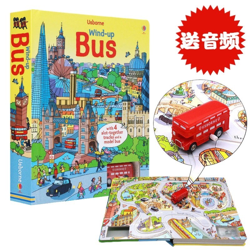 Usborne Track Book Wind-up Bus Wind-up Bus English Original Picture ...
