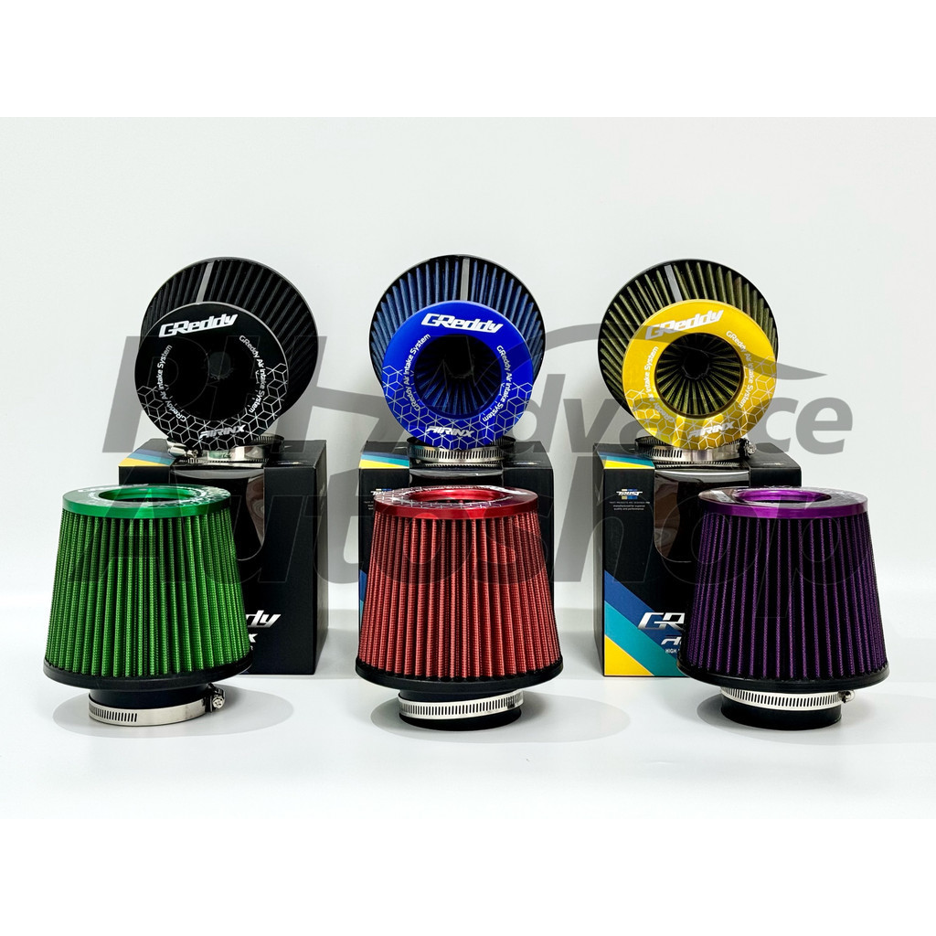 GREDDY Air Filter Universal Car Washable High Quality 3 Inches Inlet ...