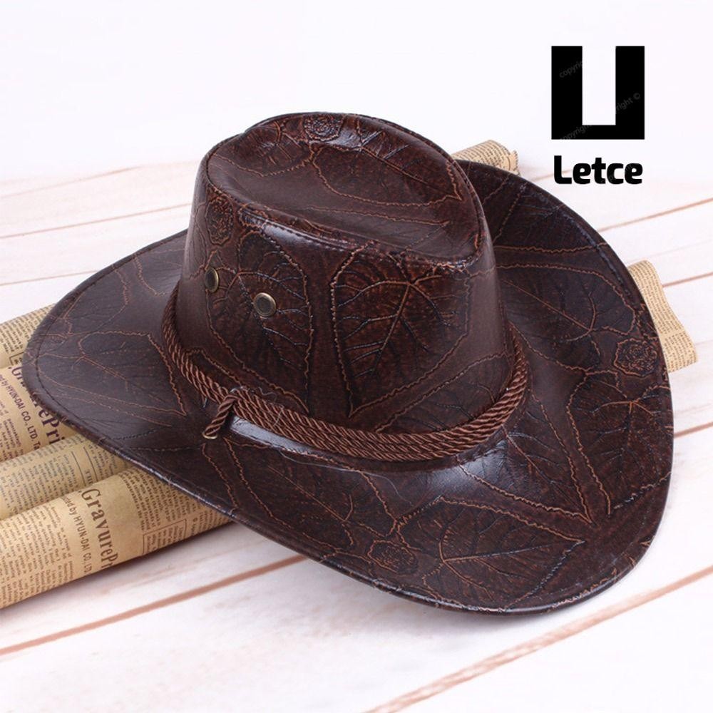 LETCE Cowboy Hat, Western Gentleman Knight Caps, Fashion Jazz Vintage ...