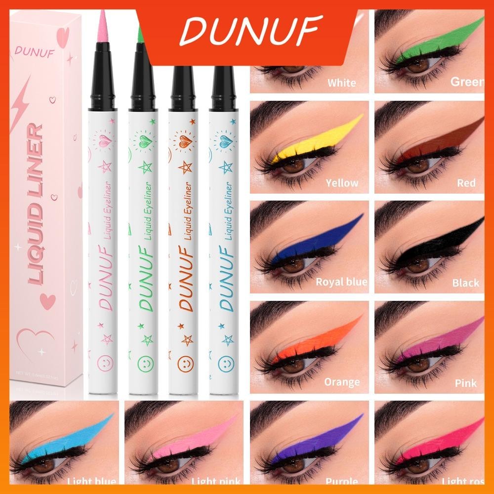 DUNUF 12 Colors Long-lasting Waterproof Liquid Eyeliner, Sweat ...