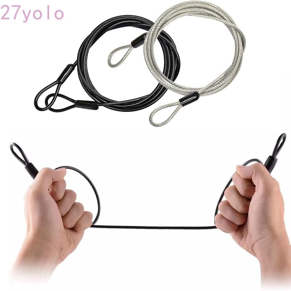 YOLO Bicycle Safety Cable, Double Loop End Anti-theft Strong Steel ...