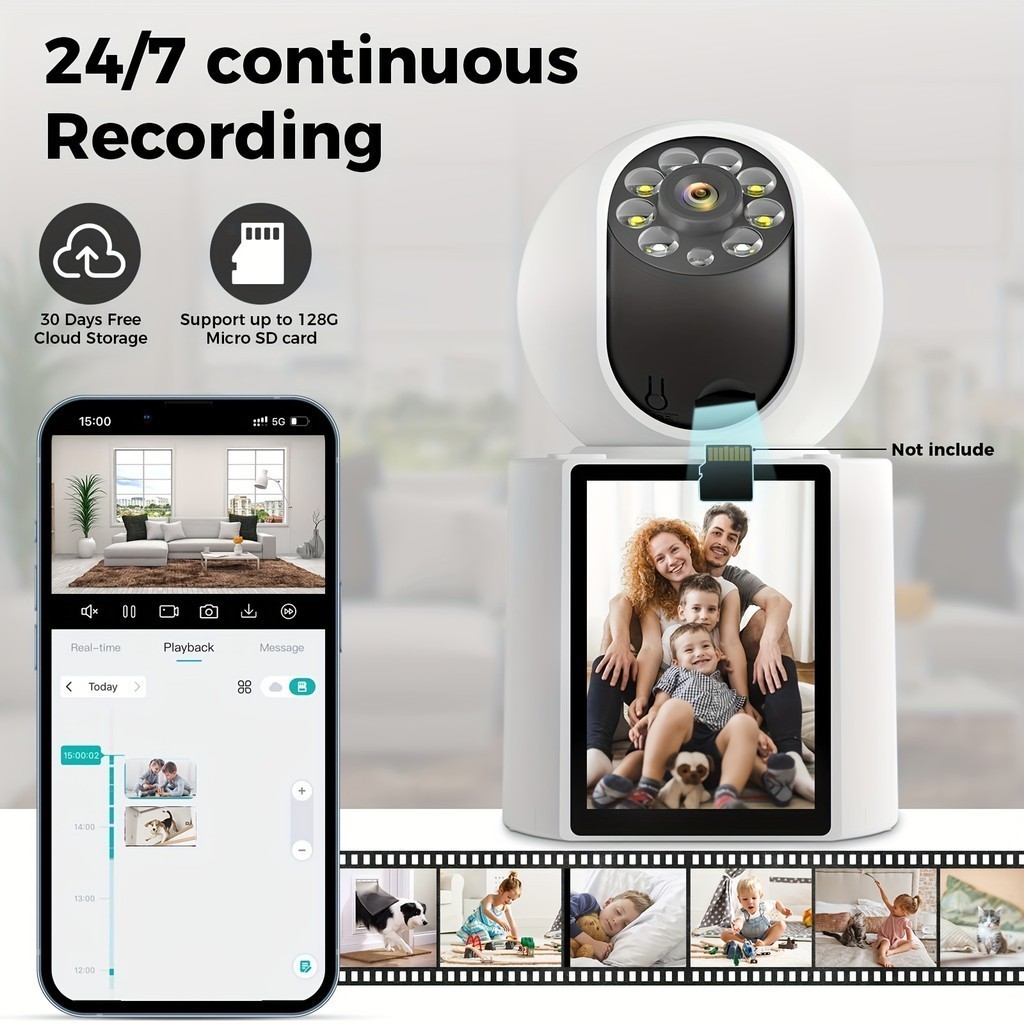 2024 New Two-Way Video Call Camera, 2.4-inch HD Screen, 3 Megapixel ...
