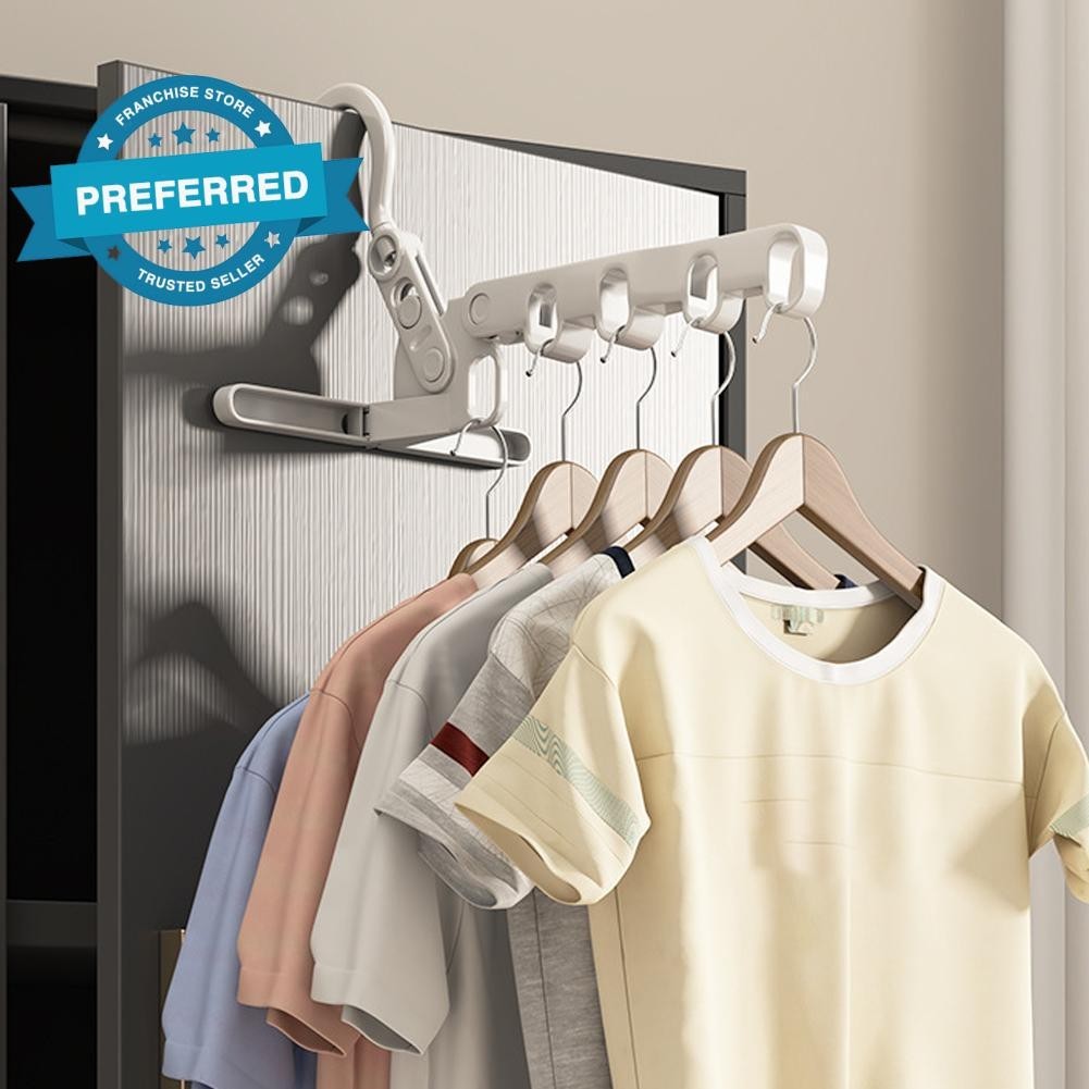 Foldable 5 Hole Clothes Dry Rack Retractable Portable Clothes Drying ...