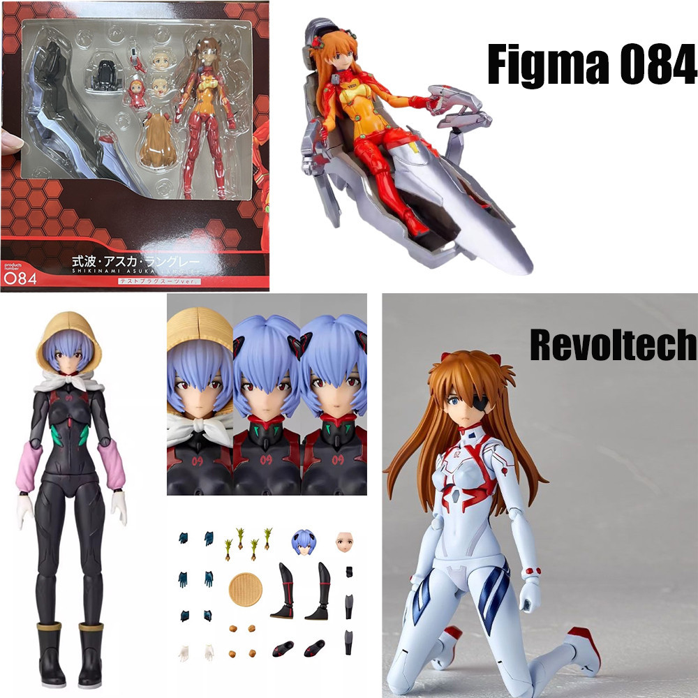 Figma 084 Evagelion Action Figure Ei Ayanami Asuka Langley Revoltech ...