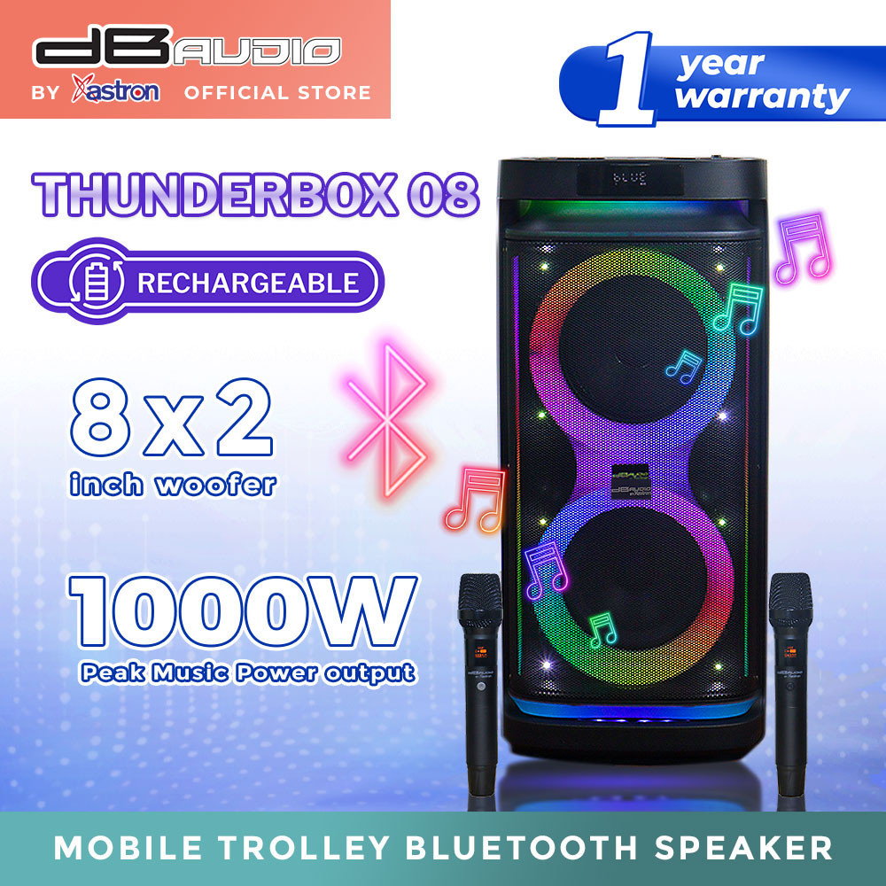 DB Audio by Astron THUNDERBOX08 Mobile Trolley Speaker - Bluetooth ...