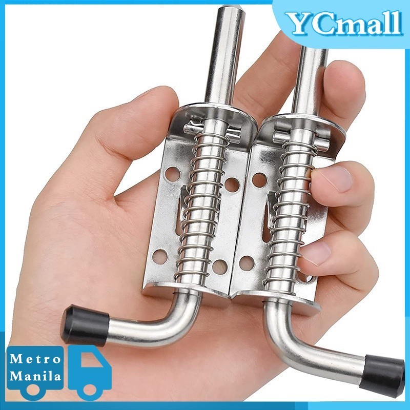 Heavy Duty Spring Latch Lock 128*10mm Barrel Bolt Lock Spring Loaded ...