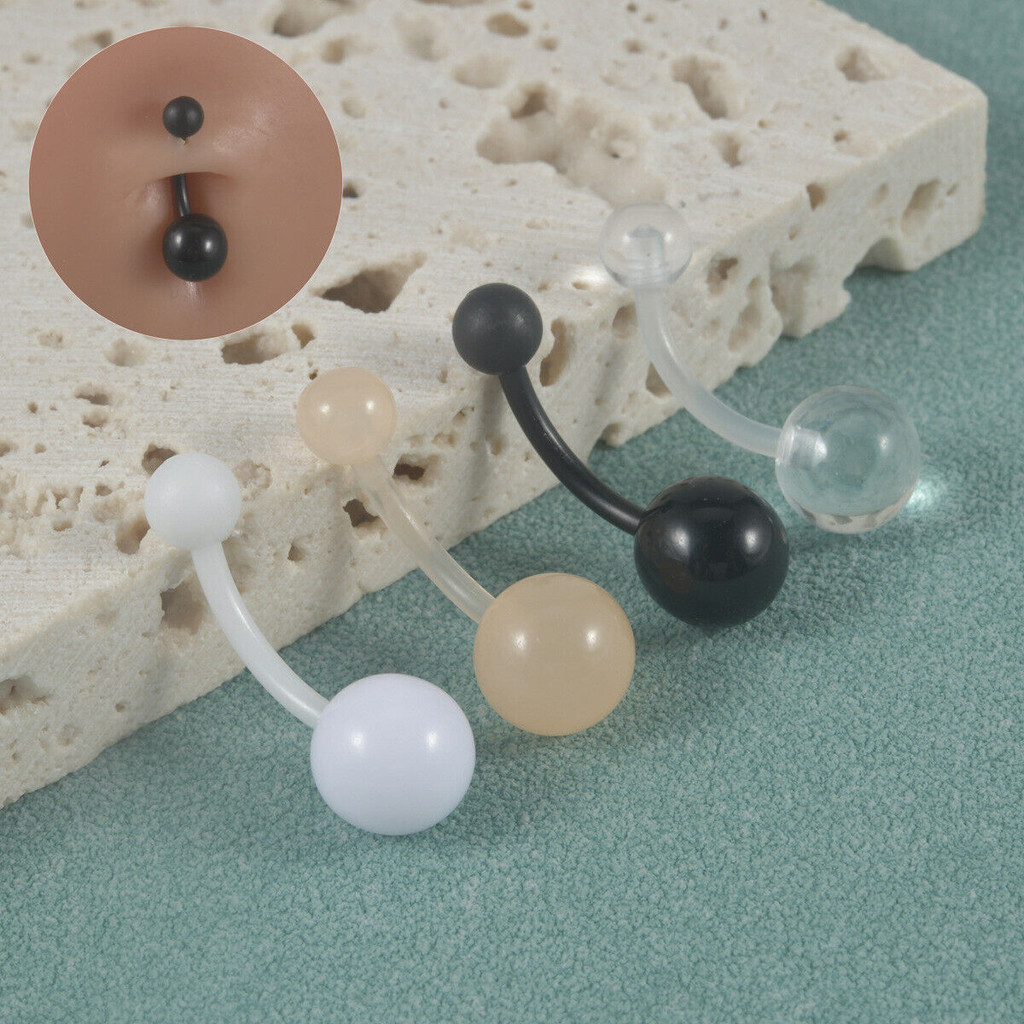 10 Pieces/set Acrylic Belly Navel Button Bar Barbell Body Bar Body ...