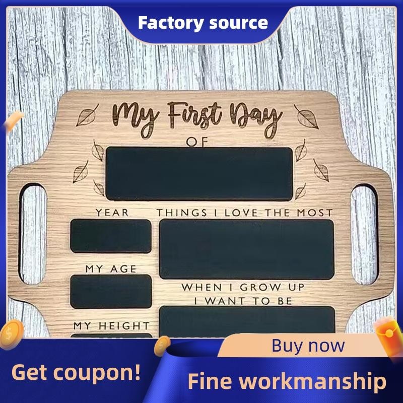 First Day of School Sign - Reusable Memory Photo Board with Handles ...