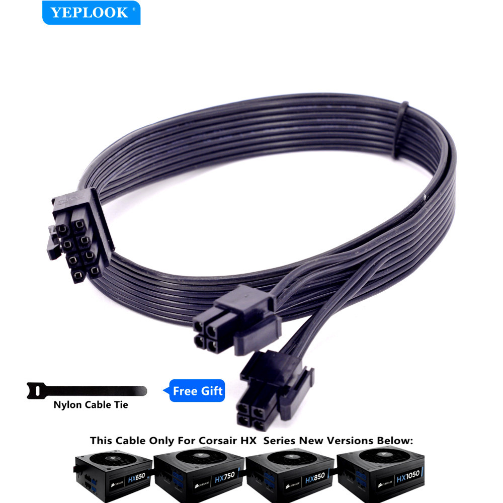 PCIe 6Pin to 3 SATA Straight SSD Power Supply Cable For Corsair RMi ...