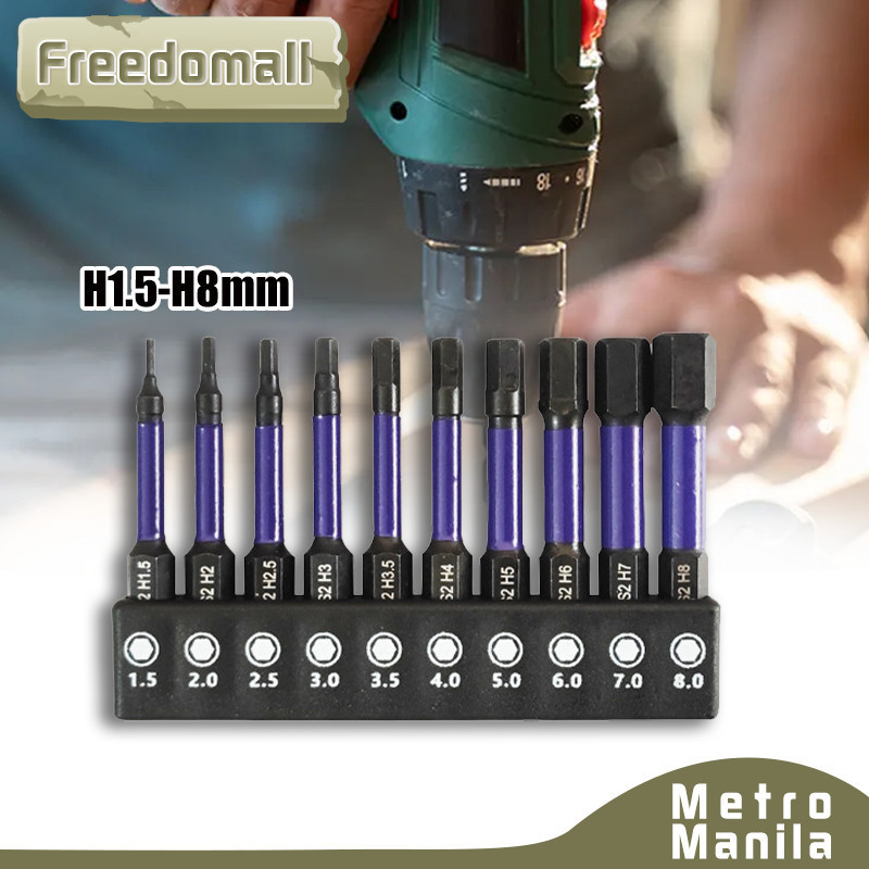 10pcs/Set H1.5 - H8 Magnetic Hex Key Screwdriver Socket Set Allen ...