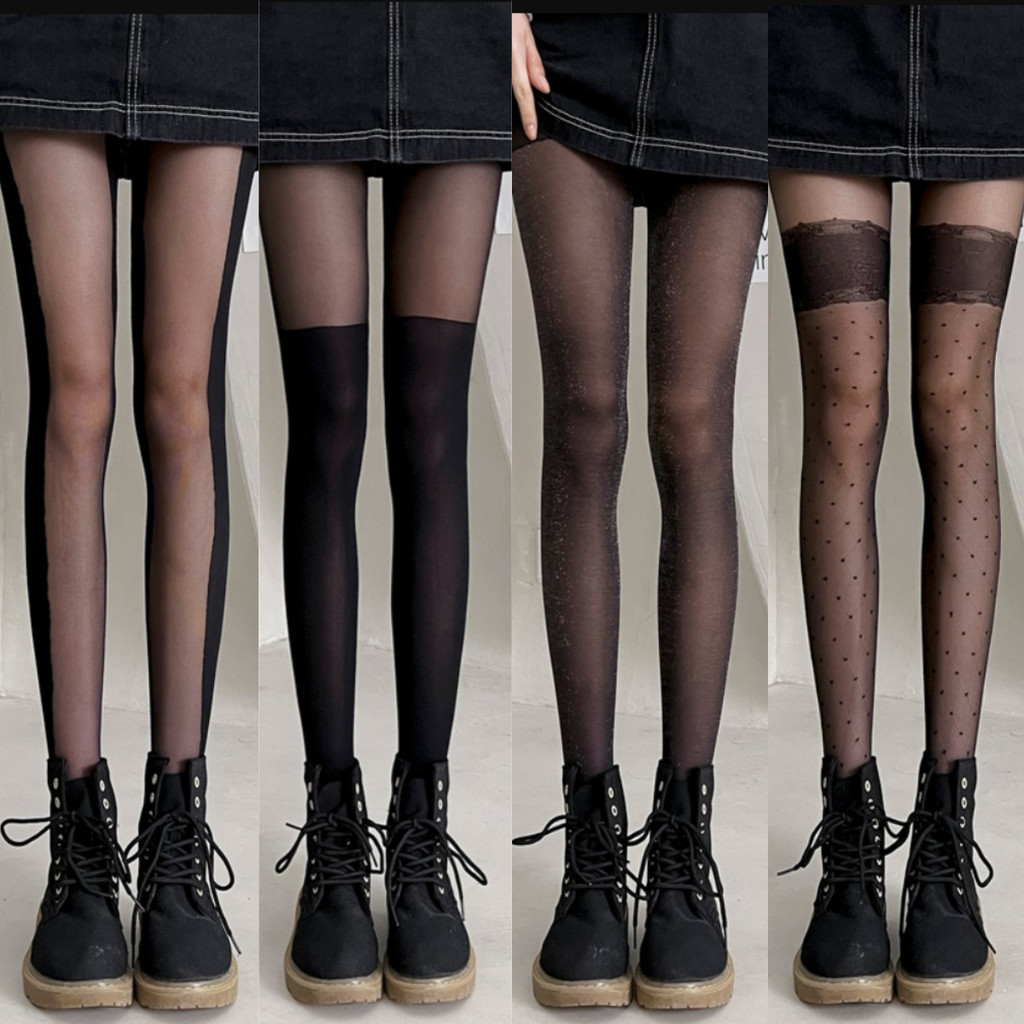 Women Silk Pantyhose Stockings Bow Heart Thin Lady Tights Pantyhose ...