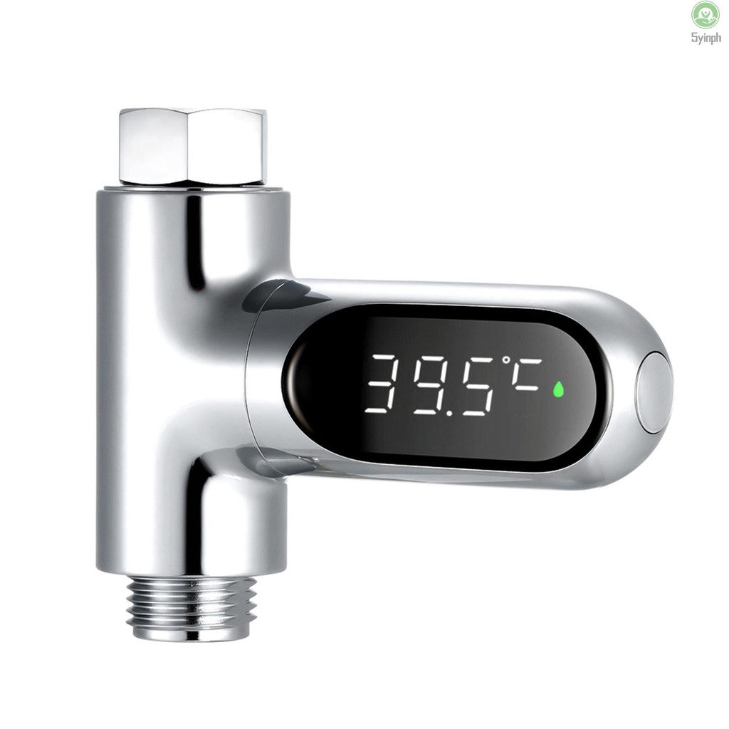 （SZ1)LED Display Water Meter Digital Shower Thermometer Bath ...