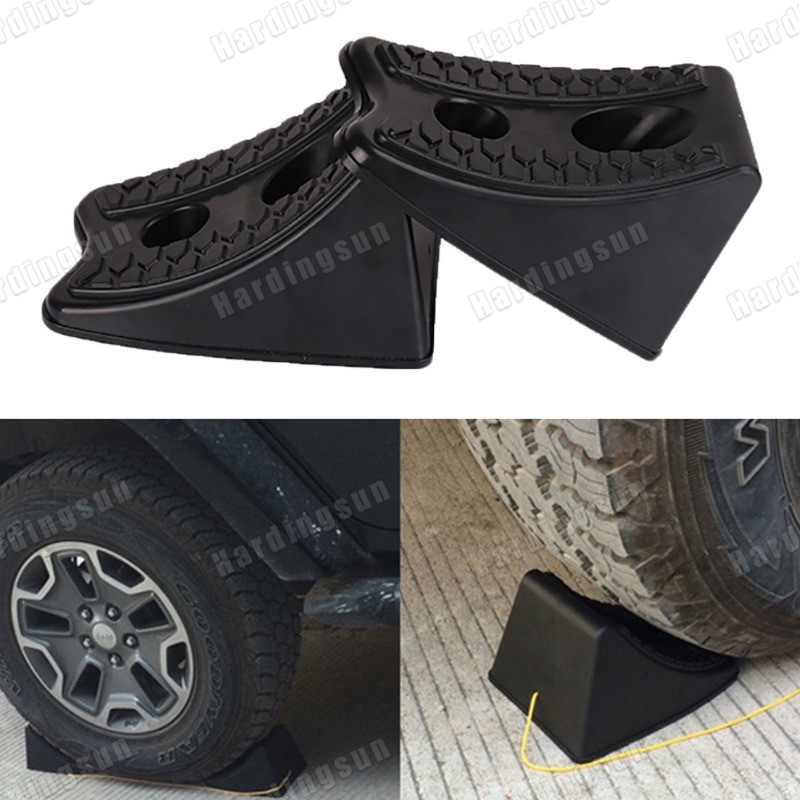 2Pcs Heavy Duty Plastic Car Vehicle Parking Wheel Stoppers Tire Chocks ...