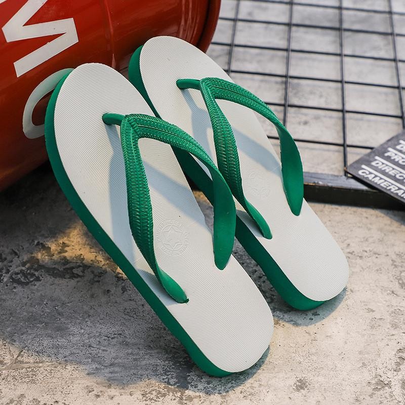Men's and women's beach slippers with flip flops, pure rubber sole ...