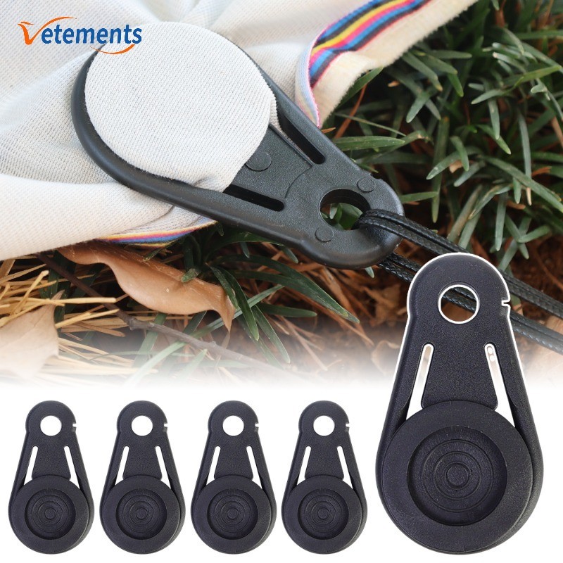 10Pcs Outdoor Camping Tent Disc Buckles - Canopy Windproof Black ...