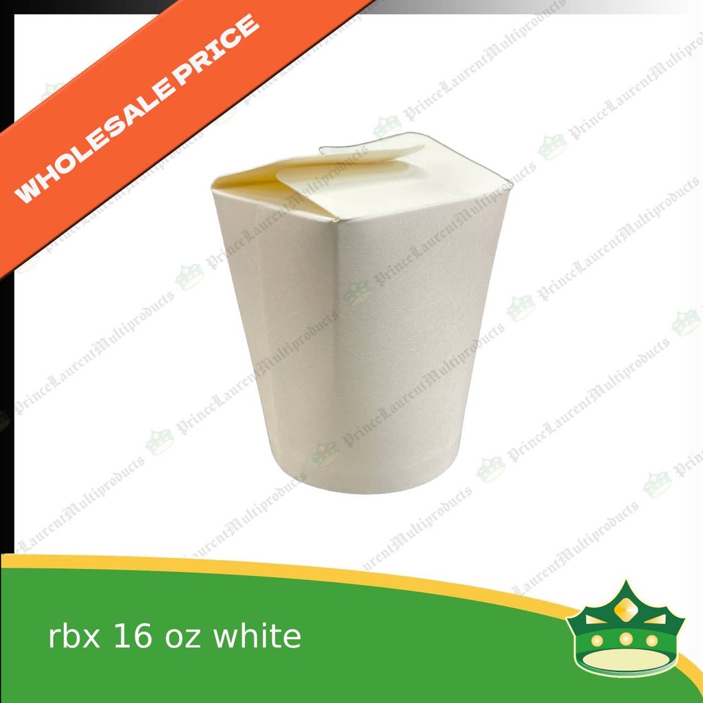 [1case] noodle box 16oz / noodle cup paper /rice in a box 470cc white ...