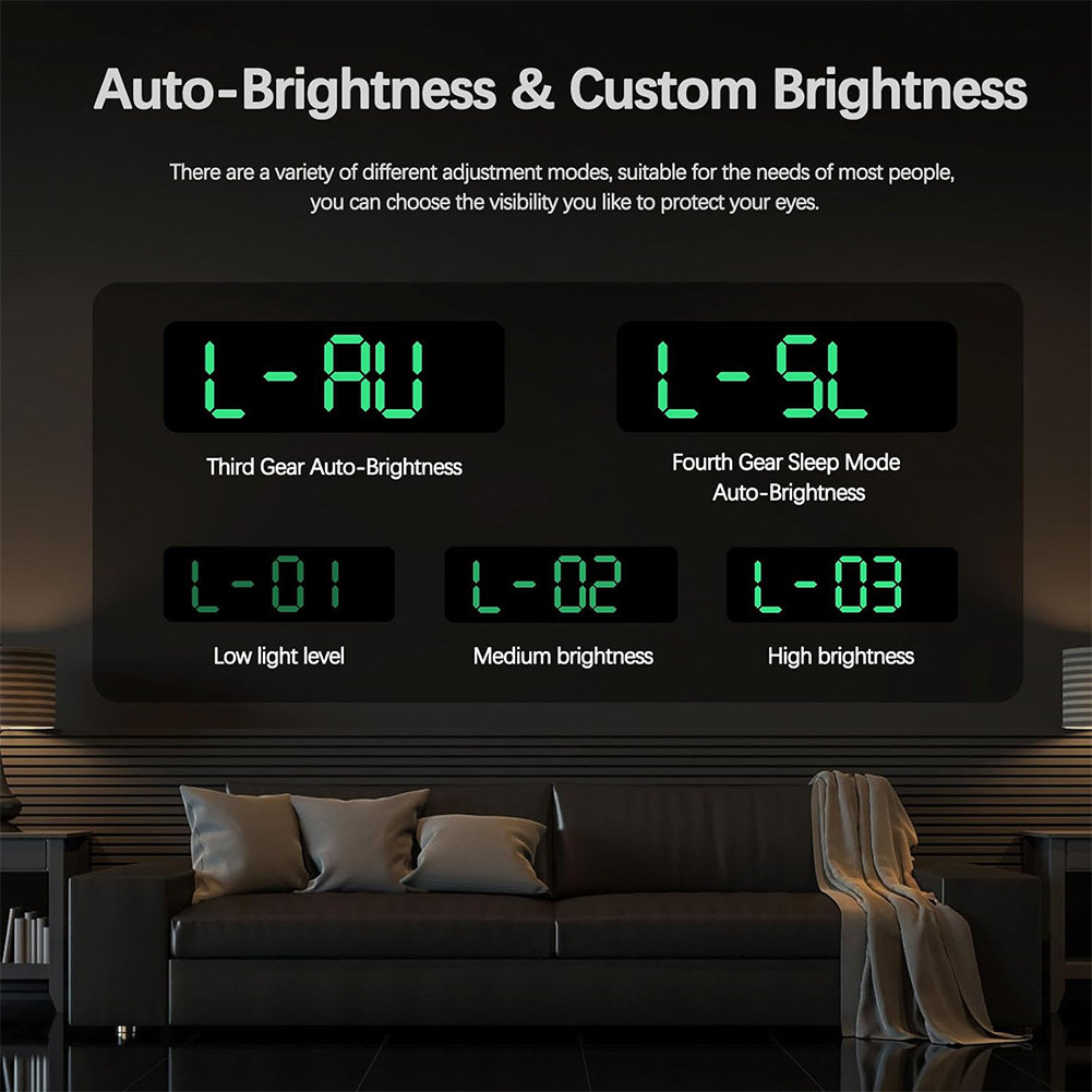 Digital Alarm Clock Dual Alarm Clock Multifunctional USB Charging for ...