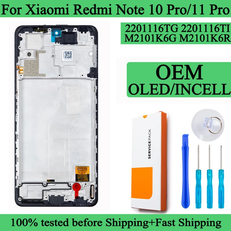 2201116TG M2101K6G Premium Lcd For Xiaomi Redmi Note 10 Pro Display ...